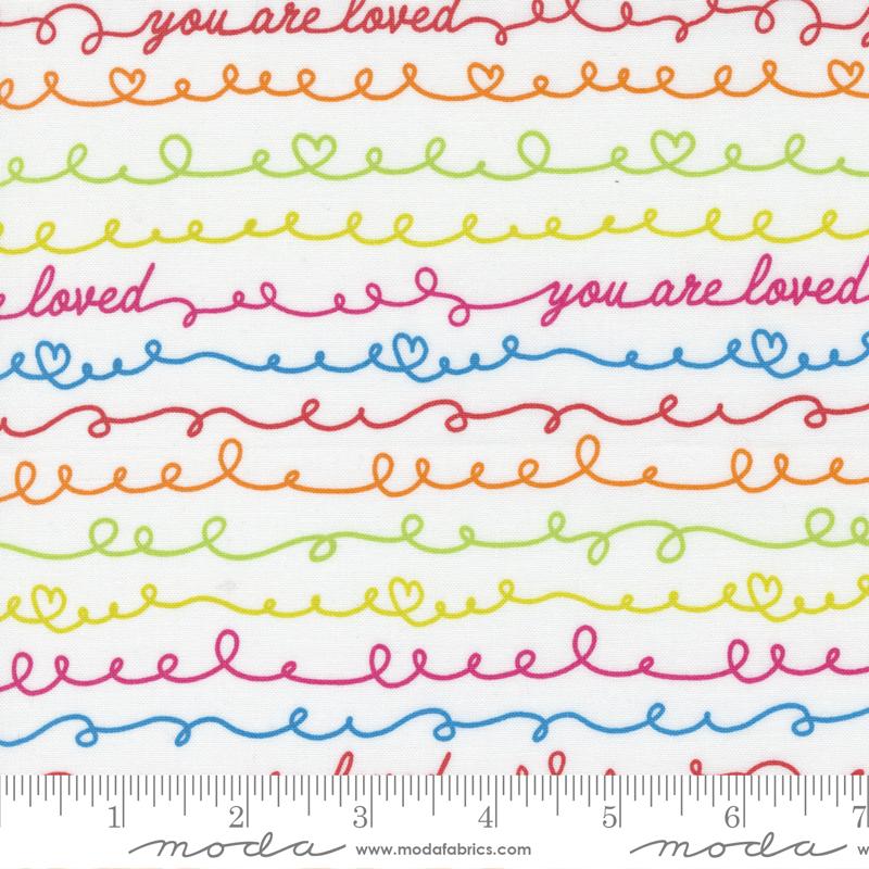 Moda Creativity Glows Cloud Rainbow Words Fabric – Sewing Boutique